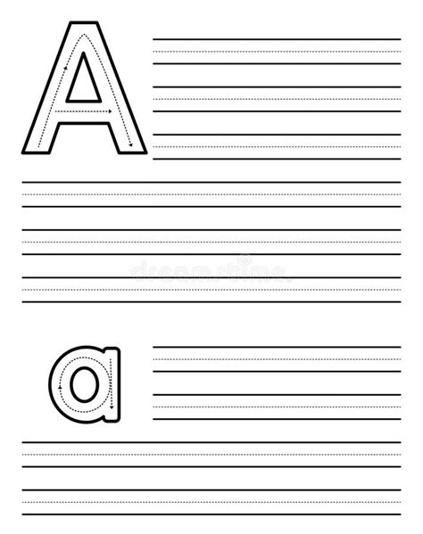 Tracing Sheet For Learning To Write Capital And Lowercase Letter A