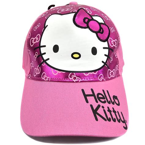 Baseball Cap Hello Kitty Pink Shiny
