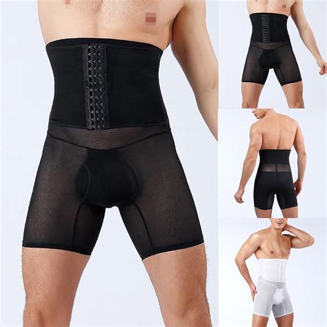 Compression Underwear Shorts For Men Shapewear High Rise Tummy Control