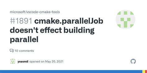Cmakeparalleljobs Doesnt Effect Building Parallel · Issue 1891
