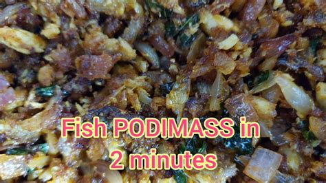 Fish Podimass Ready In 2 Minutes Cook Easy Youtube