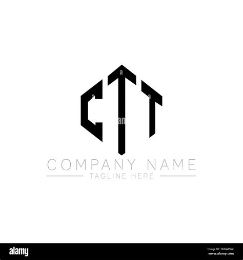 Ctt Letter Logo Design With Polygon Shape Ctt Polygon And Cube Shape