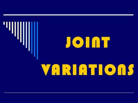 Joint Variation Ppt