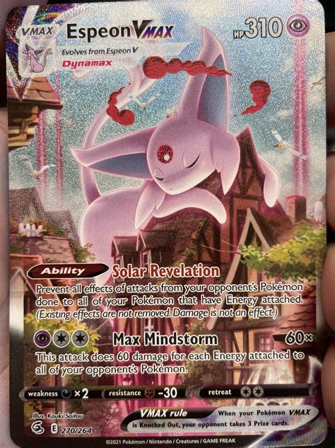My Second Most Valuable Card Espeon Vmax From A Dg Snorlax Tin R