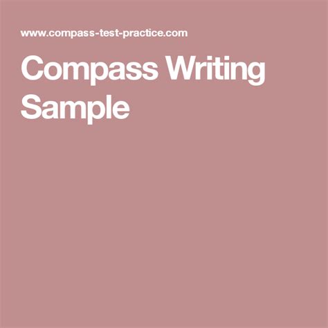 Compass Writing Sample Writing Compass Sample
