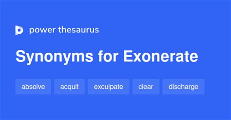 Exonerate Synonyms 915 Similar Words And Phrases
