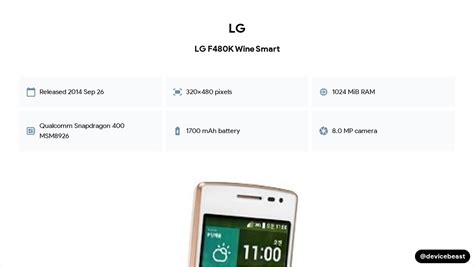 Lg F480k Wine Smart Full Device Specifications