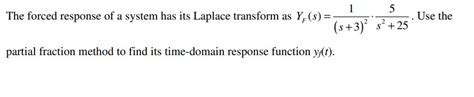 solved the forced response of a system has its laplace