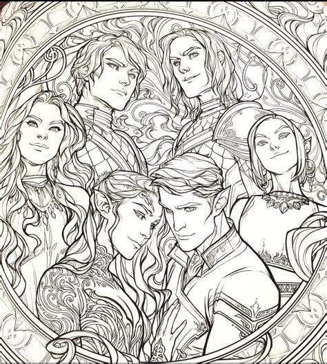 Acotar Coloring Pages Printable Plan Your Year Easily