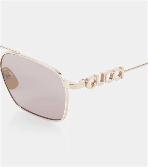 Gucci Gucci Script Aviator Sunglasses Gucci