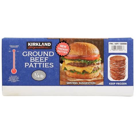 Kirkland Signature 14 Lb Ground Beef Hamburger Patties 40 Count Same