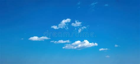 Clear Blue Sky And White Tiny Cloud Background Texture Abstract Empty Bright Horizon Copy