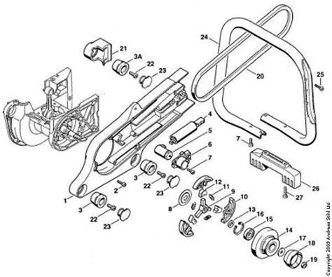 Stihl 029 Parts Diagram With Labeled Components