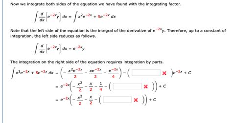 Solved Now We Integrate Both Sides Of The Equation We Have