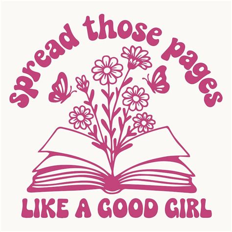 Spread Those Pages Like A Good Girl Svg Png Good Girl Book Club Retro