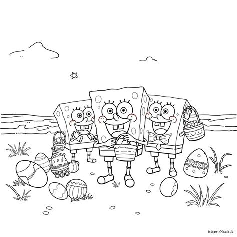 Spongebob Easter Coloring