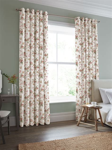 Buy Laura Ashley Antique Pink Mountney Gardens Made To Measure Curtains