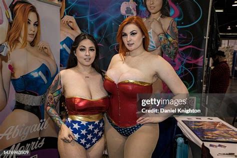 Entertainers Sammy Torres And Abigaiil Morris Pose At Day 3 Of News