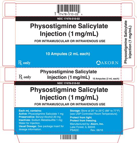 Physostigmine Salicylate Injection