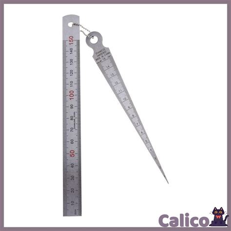 Cali Stainless Steel Taper Welding Gauge Test Welding Taper For Gap Gauge Depth Ruler Shopee