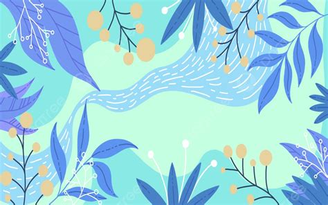 Flat Wind Leaves Flowers Plant Elements Background Background Plant