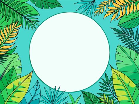 Premium Vector Tropical Blank Frame Background Or Banner Design