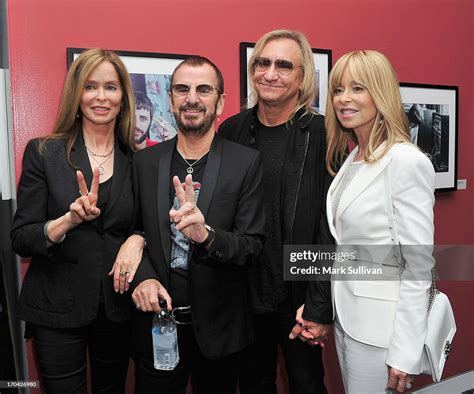 Barbara Bach Ringo Starr Guitarist Joe Walsh And Marjorie Bach Pose