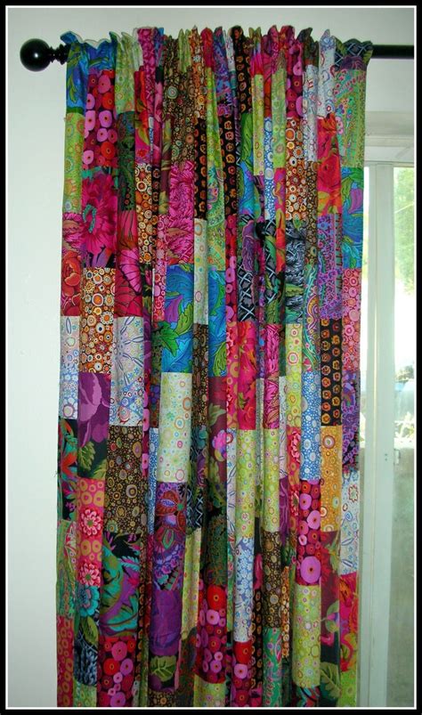 Unique Colorful Boho Curtains Swag Valance For Bay Window