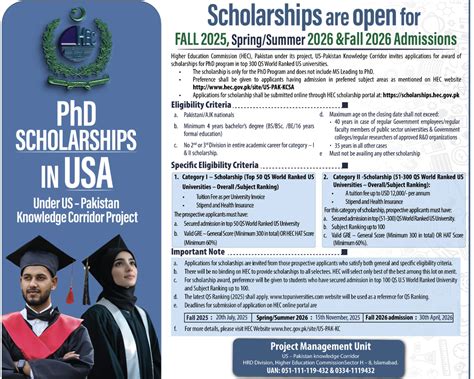 Us Pakistan Knowledge Corridor Scholarship 2026 Fully Funded