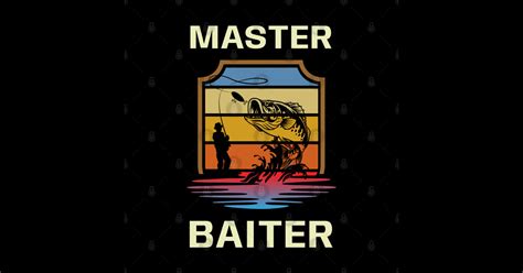 Master Baiter Black Funny Master Baiter Sticker Teepublic