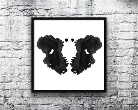 Psychology T Rorschach Inkblot Test Artwork Printable Digital Image No 3 Etsy