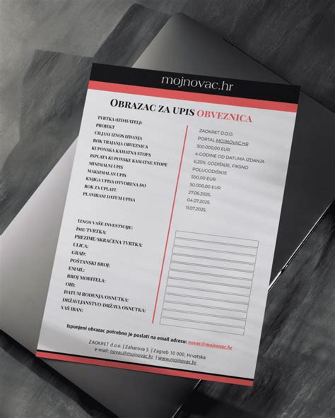 Izdanje Obveznica Mojnovachr