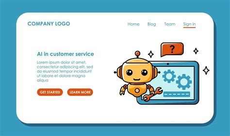 Web Page Design About Using Ai In Customer Service Chat Bot Assistant