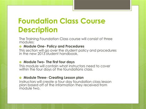 Ppt Training Foundation Class Course Powerpoint Presentation Free