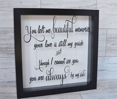 Personalized Memorial Shadow Box Frame Remembrance Keepsake Etsy