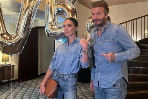 Victoria Beckham Teases Husband David After Twinning In Head To Toe Denim I Got Dressed First
