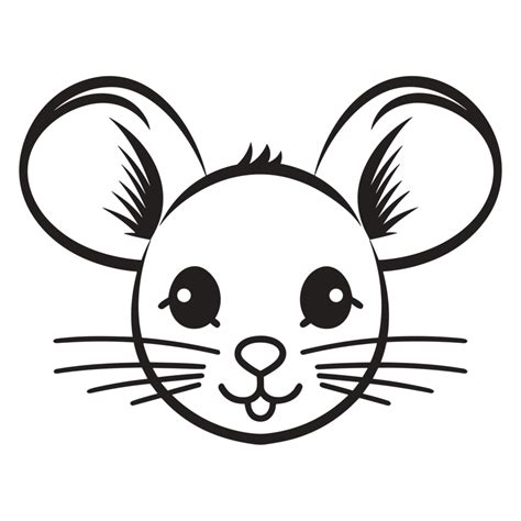 Beautiful Mouse Face Silhouette 25074180 Png