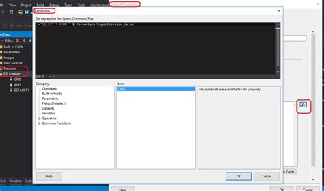 Sql Use A Parameter In Ssrs For Tablename Stack Overflow