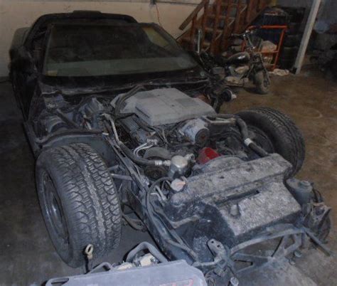 1984 Corvette Black Restoration Project Or Parts Classic Chevrolet