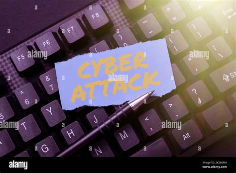 Text Sign Showing Cyber Attack Concept Meaning An Attempt By Hackers