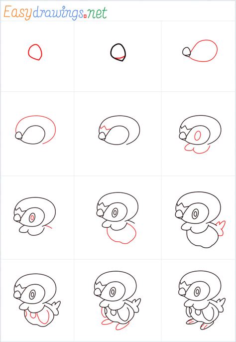 How To Draw A Piplup Step By Step 12 Easy Phase
