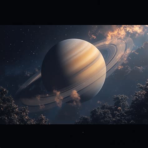 Epic View Of Saturn From Earth Detailed Rings With