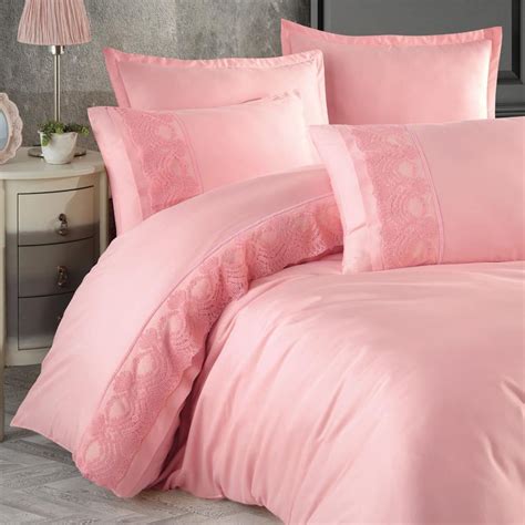 Valinor Stone Color Satin Duvet Cover Set Clasy Aran Tekstil San Ve Tic A Ş