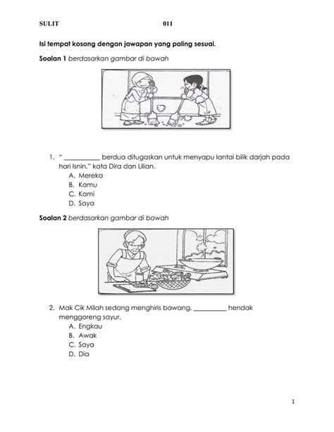 Peperiksaan Akhir Tahun Bahasa Malaysia Tahun 3 Pdf