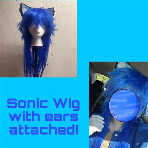Sonic Wig Worn Twice 💙 Free Shipping Custom Depop