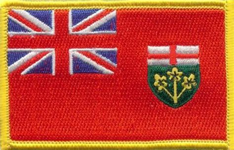 Ontario Flag Patch 35″x25″ Golden Border World Flags Direct