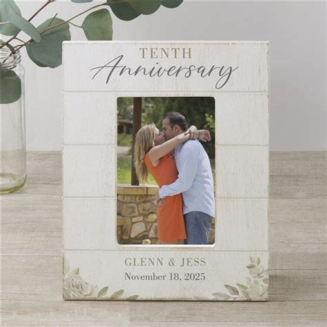 Anniversary Personalized Shiplap Picture Frame 4x6 Vertical