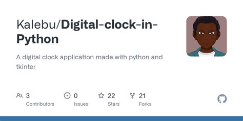 Issues · Kalebudigital Clock In Python · Github