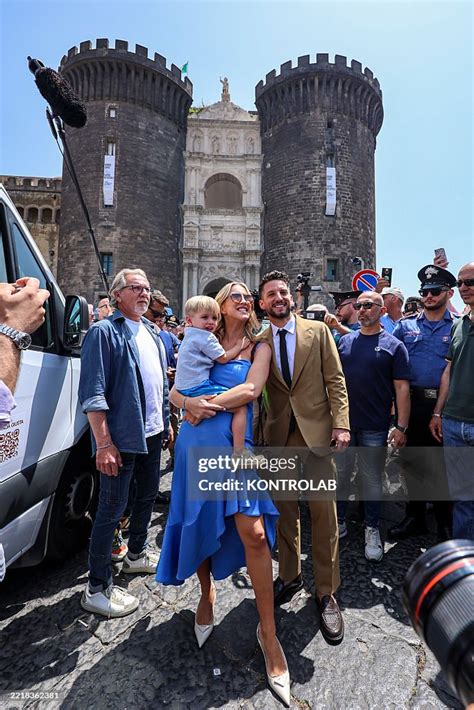 Dries Mertens With His Wife Katrin Kerkhofs And His Son Ciro At The