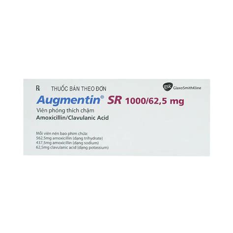 Augmentin Sr 1000625mg Trị Viêm Phế Quản Mạn Viêm Xoang Cấp